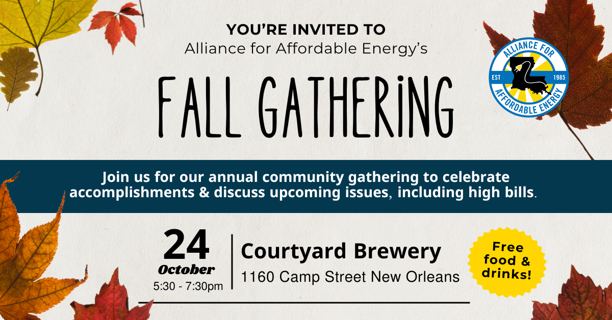 You're Invited to Our Fall Gathering - AAE - Alliance for Affordable ...